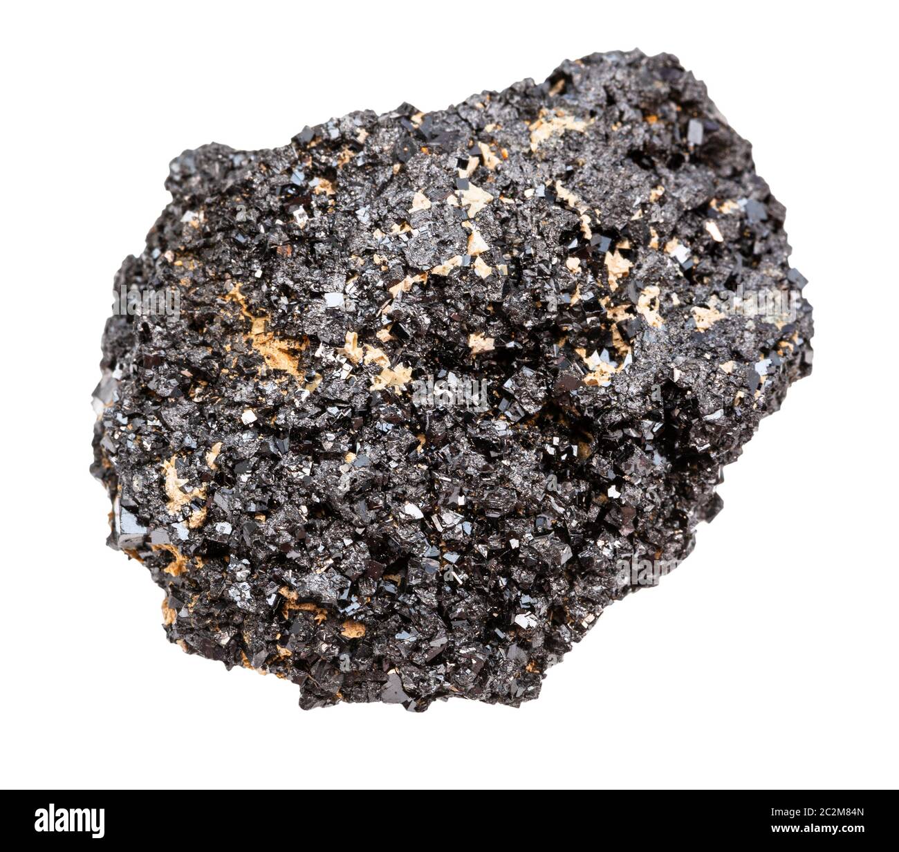 closeup of sample of natural mineral from geological collection ...