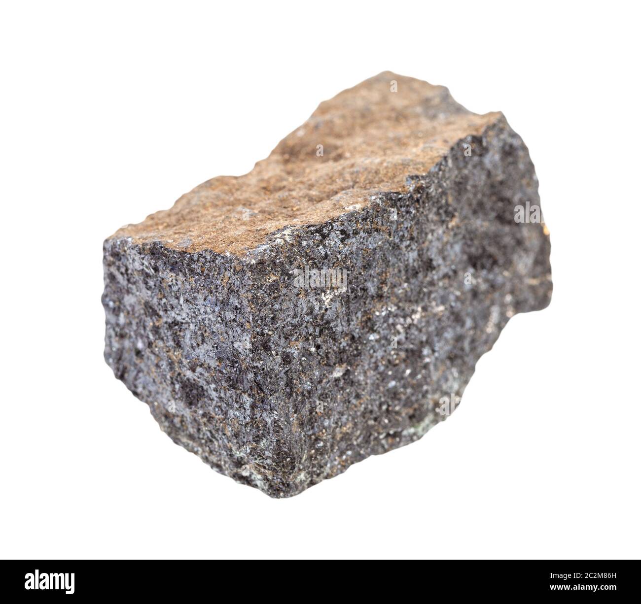 closeup of sample of natural mineral from geological collection - raw ...