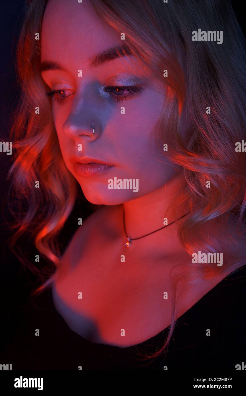 Girl with blond curls hi-res stock photography and images - Alamy