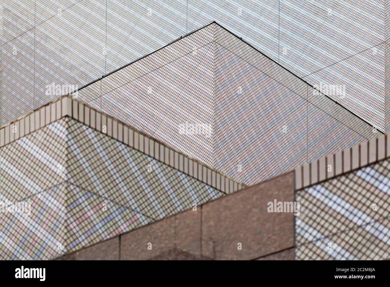 Modern architecture. Graphical geometric pattern of modern facade in ...