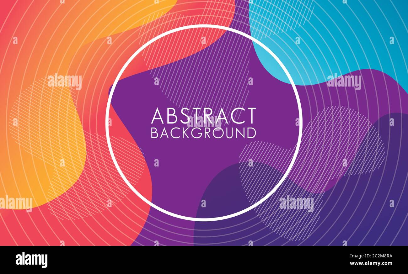 vivid colors and fluids with circular frame abstract background vector ...