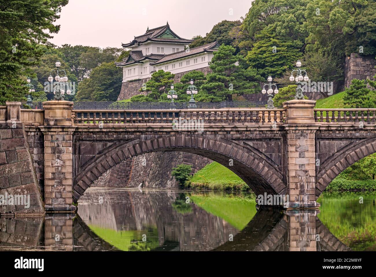 The Nijubashi Bridge near Imperial Palace in Tokyo, Japan Stock Photo ...