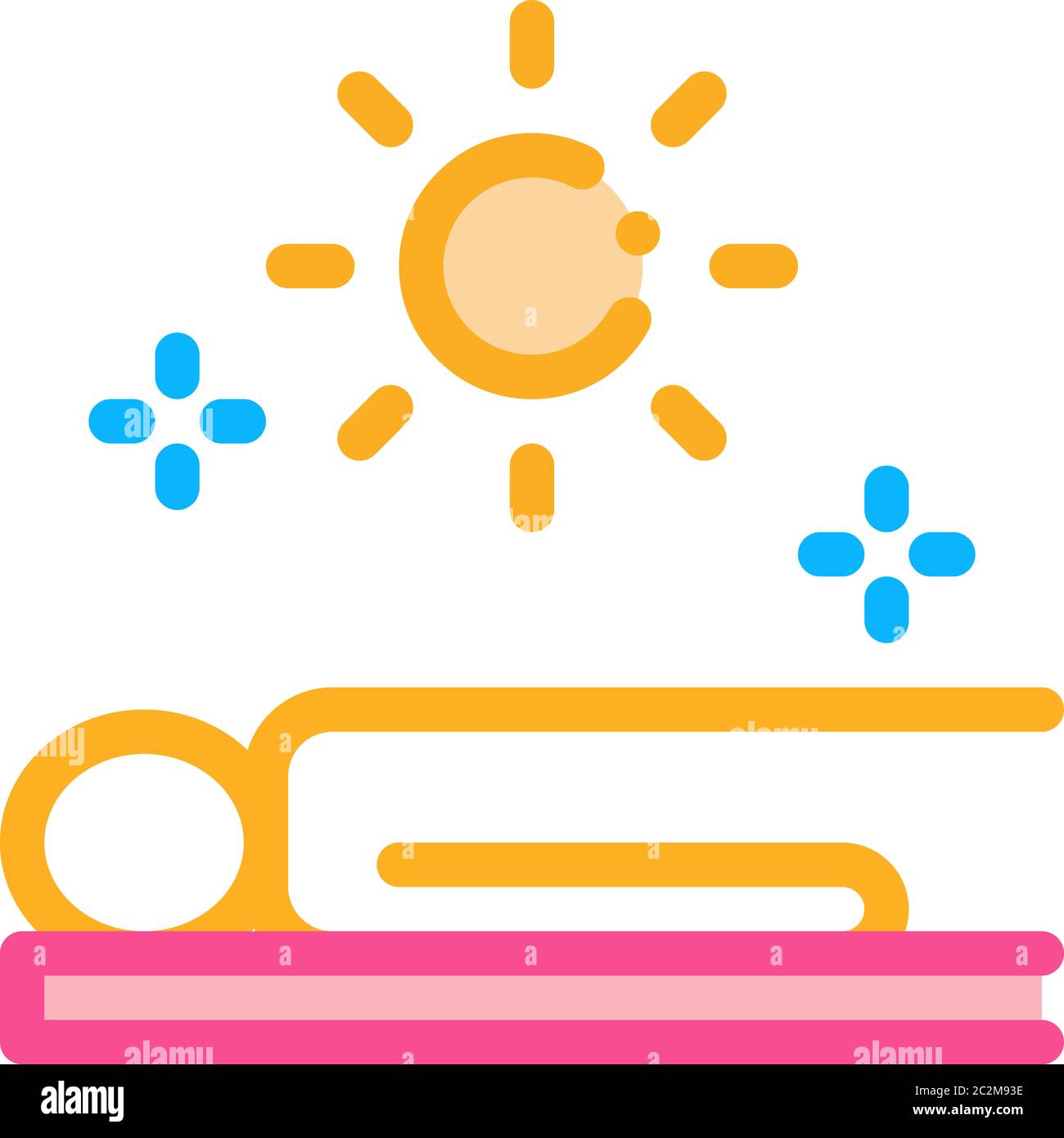 application sun bath icon vector outline illustration Stock Vector ...