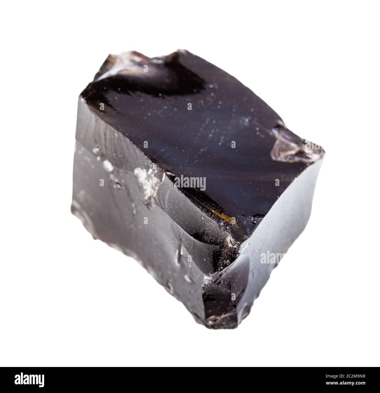 closeup of sample of natural mineral from geological collection - sharp ...