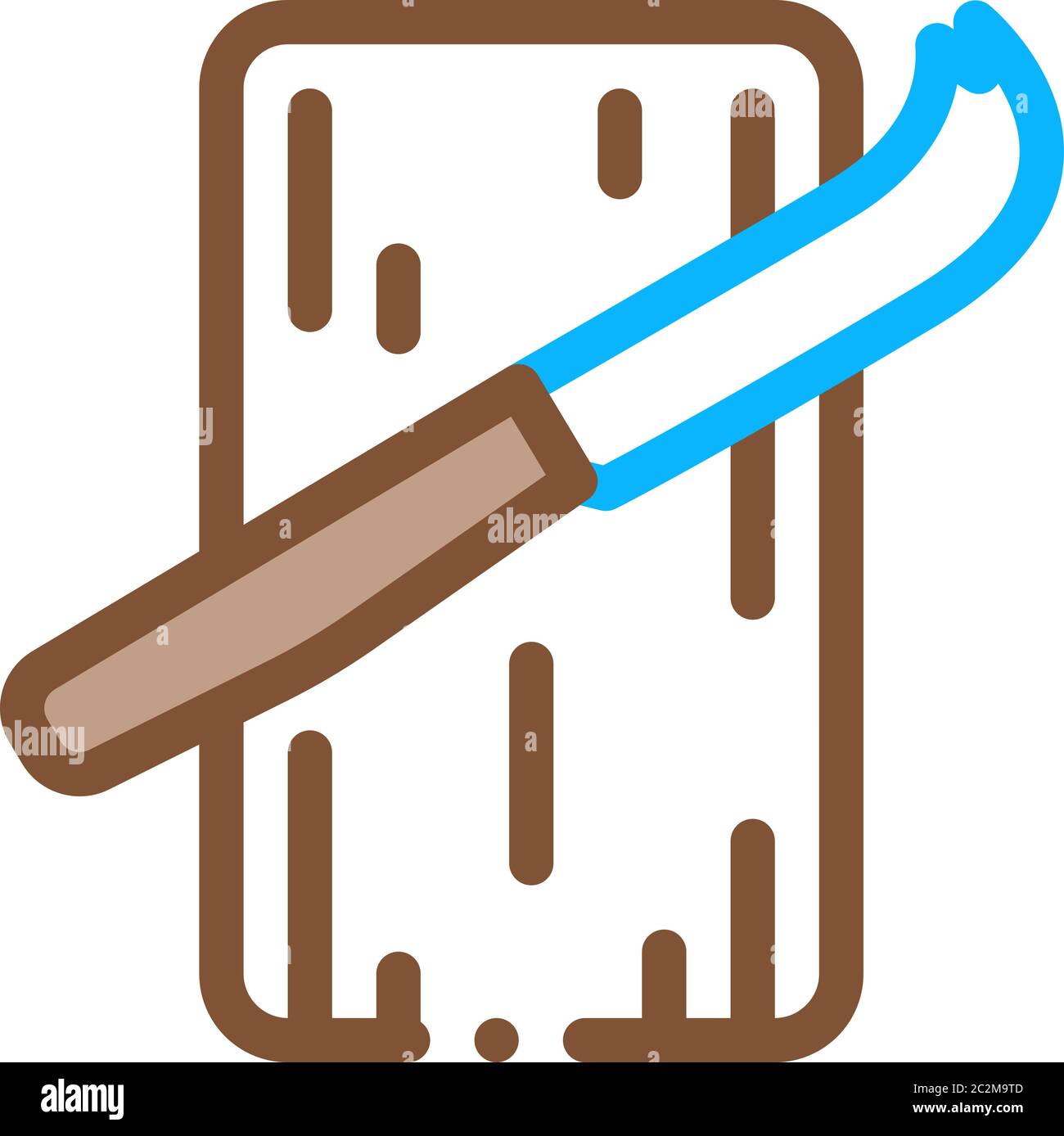 kitchen knife for cheese icon vector outline illustration Stock Vector ...