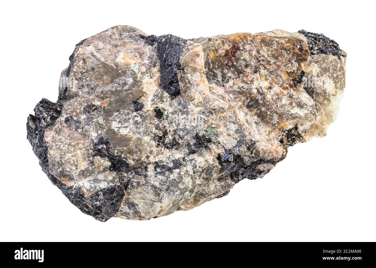 closeup of sample of natural mineral from geological collection - rough ...