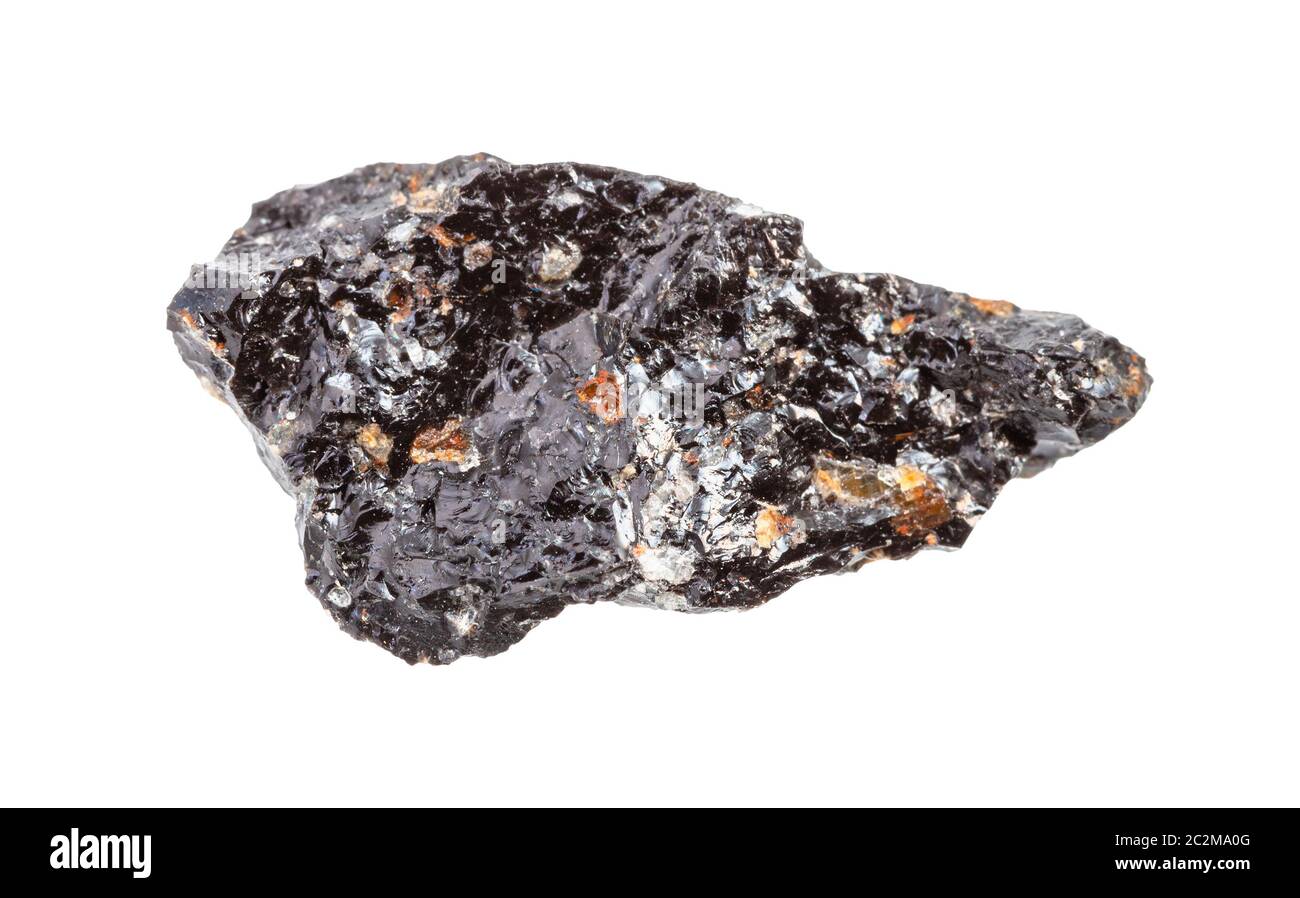 closeup of sample of natural mineral from geological collection ...
