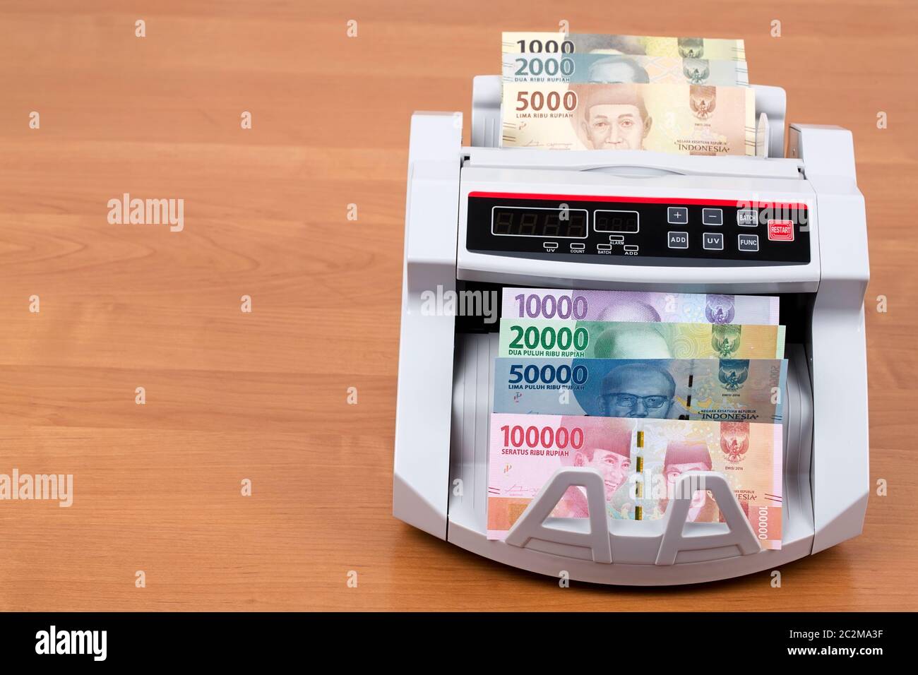 Indonesian rupiah in a counting machine Stock Photo - Alamy