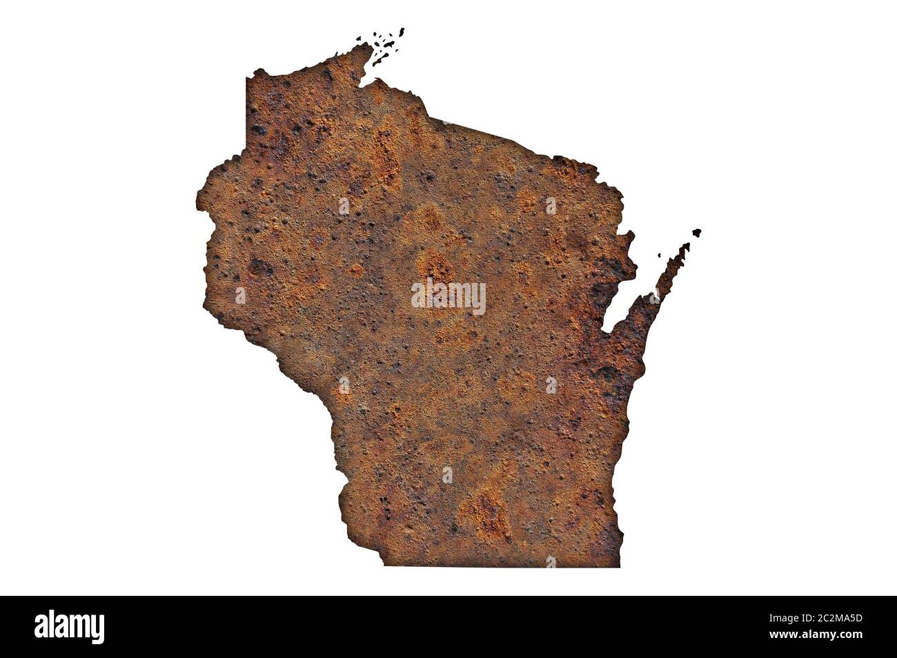 Iron wisconsin map hi-res stock photography and images - Alamy