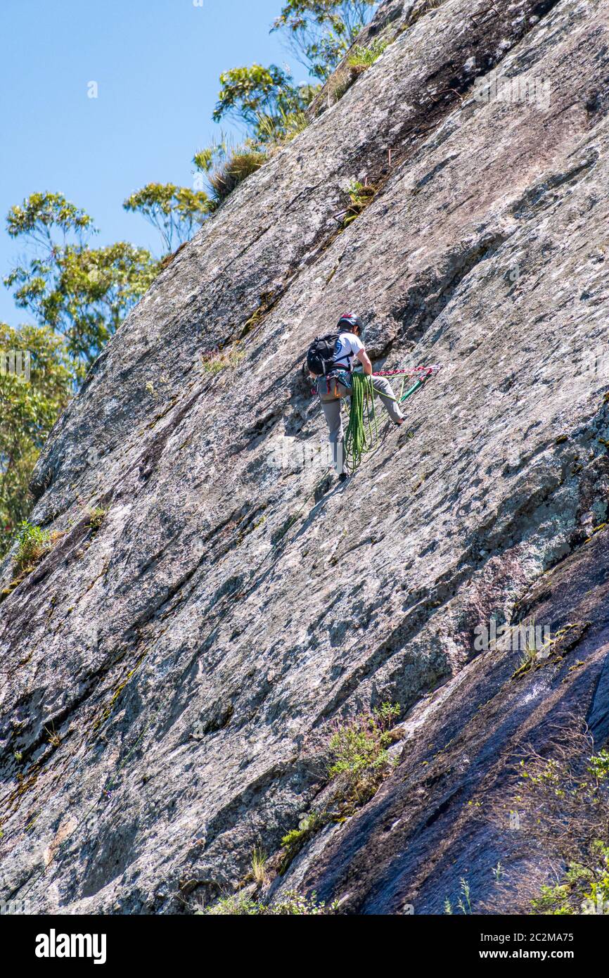 mountain climbers in national park Stock Photo - Alamy