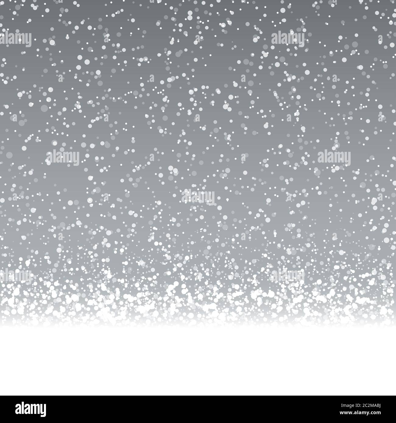 vector file with beautiful falling snow flakes on silver colored ...