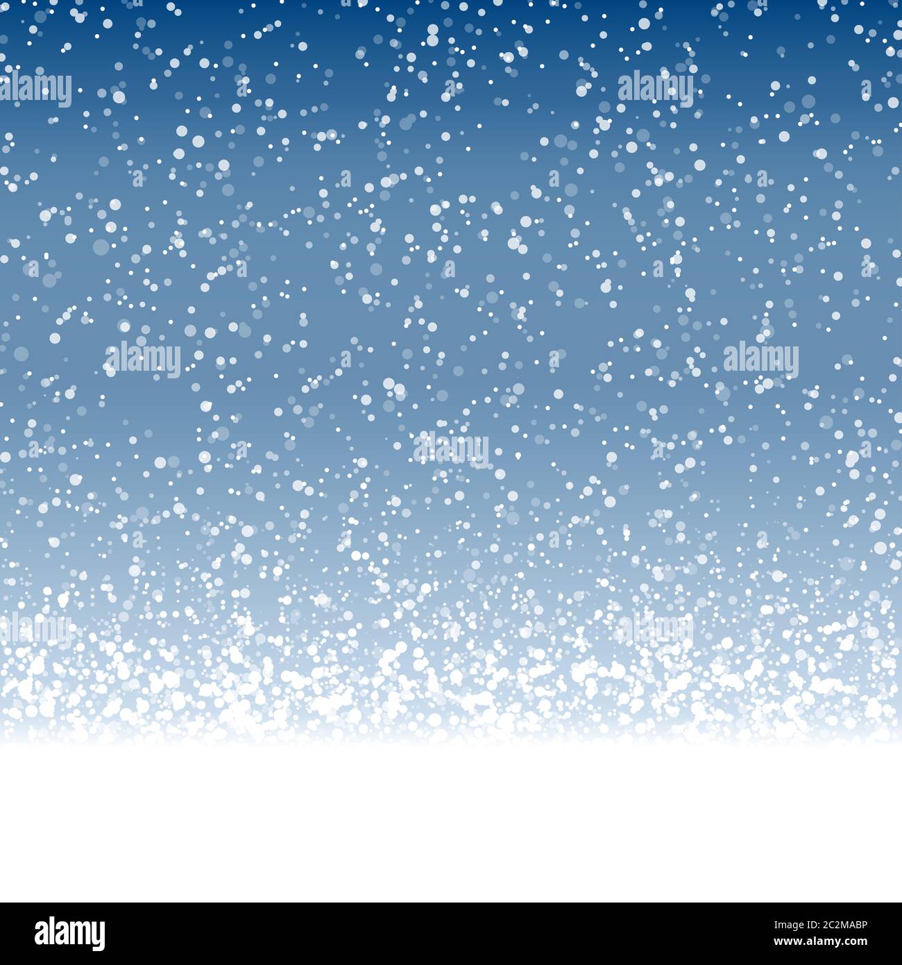 vector file with beautiful falling snow flakes on blue colored ...
