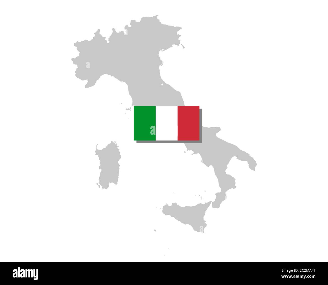 Italian flag and map Stock Photo - Alamy
