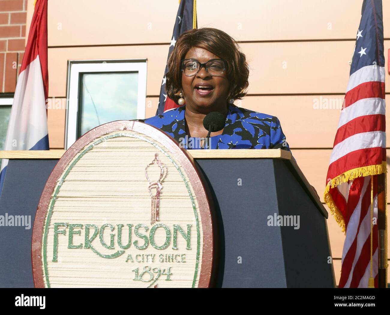 Ferguson, United States. 17th June, 2020. Ella M. Jones makes her ...