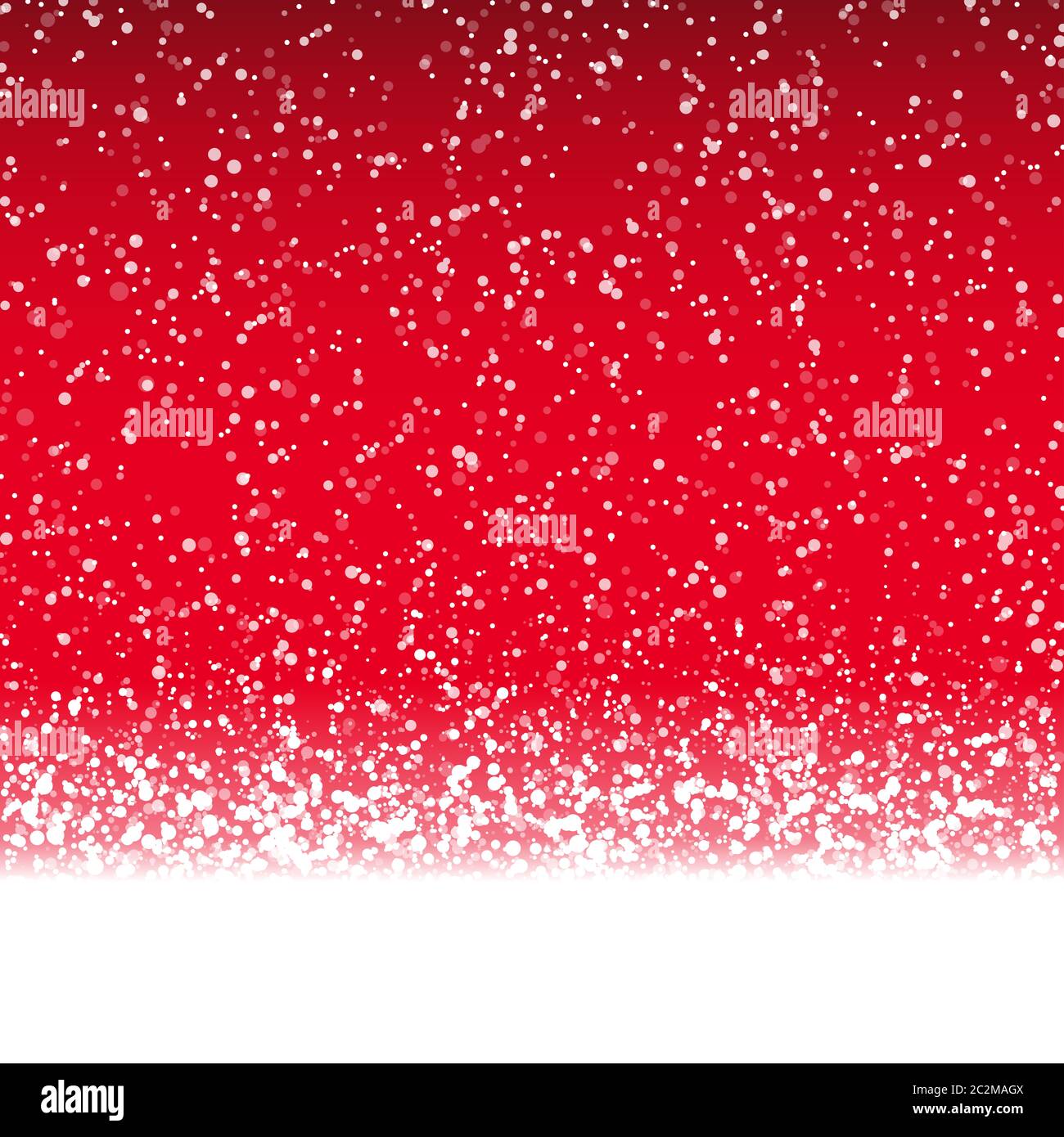vector file with beautiful falling snow flakes on red colored ...