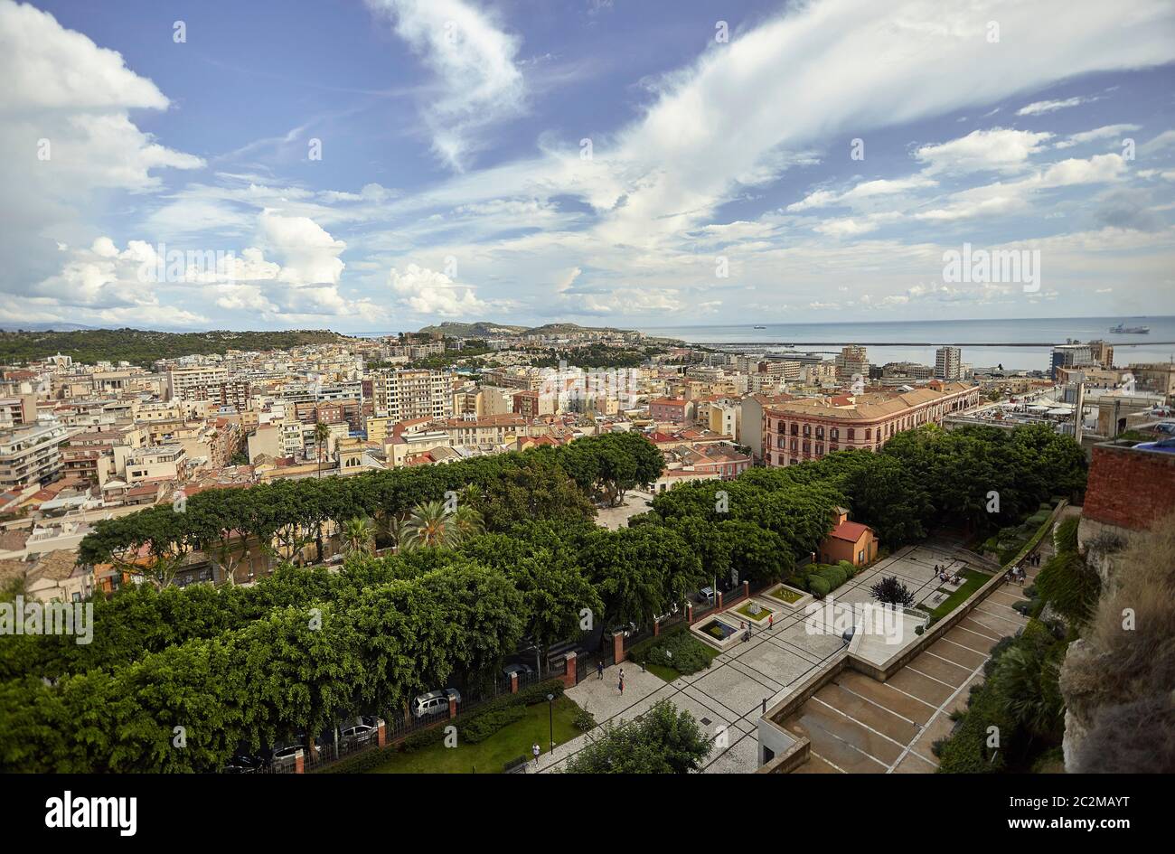 The area of the port of the city of Cagliari taken from the top where ...