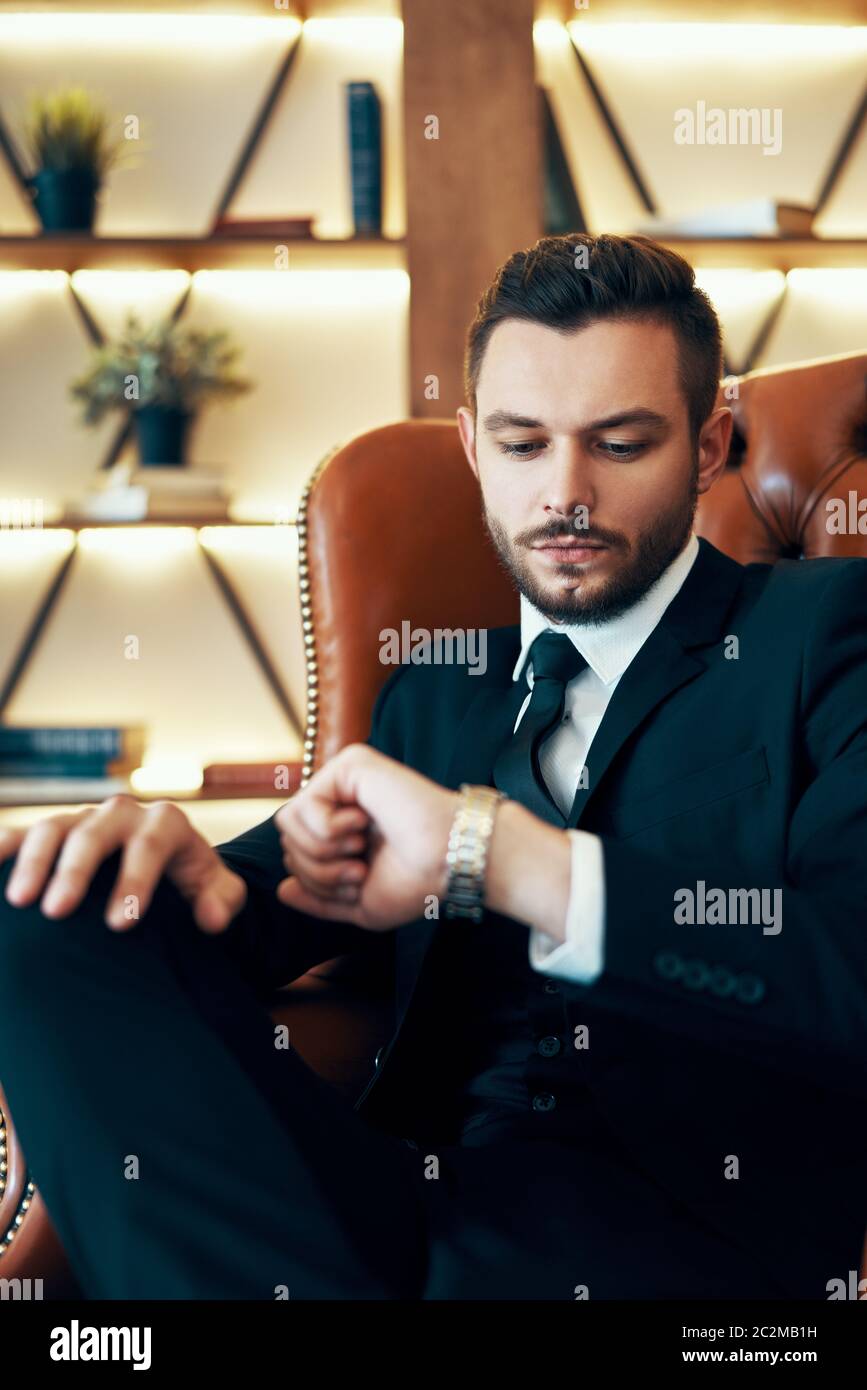 Elegant rich business man posing hi-res stock photography and images ...