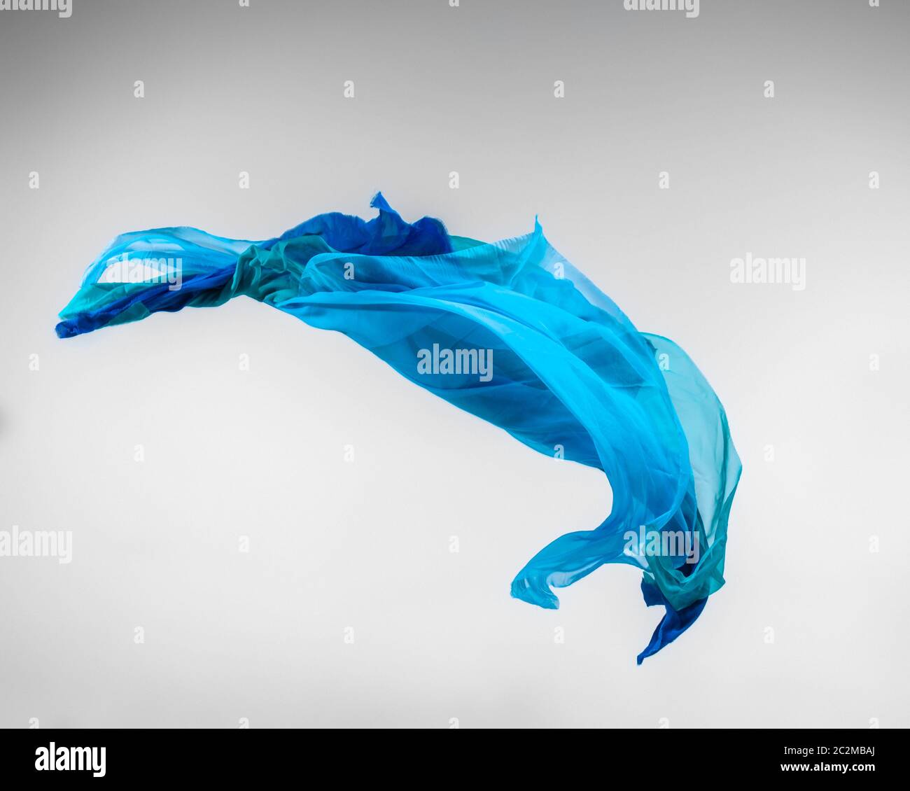 abstract piece of blue fabric flying, high-speed studio shot Stock ...