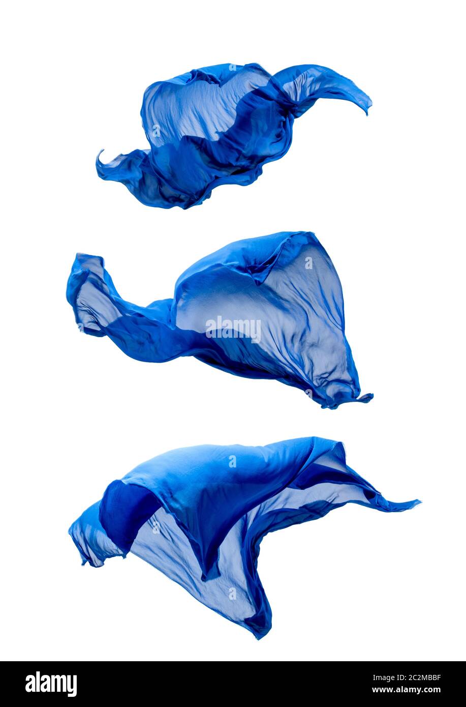 abstract piece of blue fabric flying, high-speed studio shot Stock ...