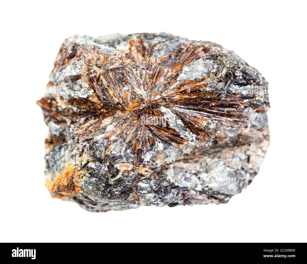 closeup of sample of natural mineral from geological collection ...