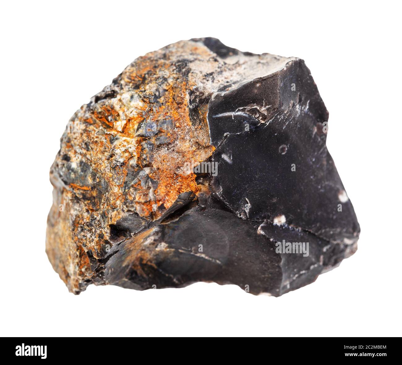 closeup of sample of natural mineral from geological collection ...