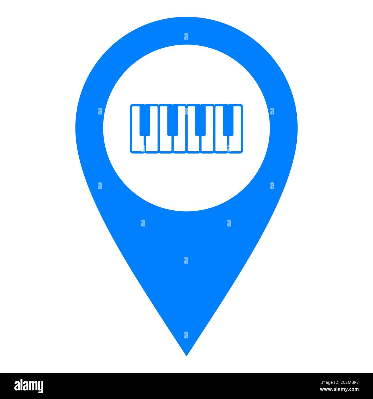 Keyboard and location pin Stock Photo - Alamy