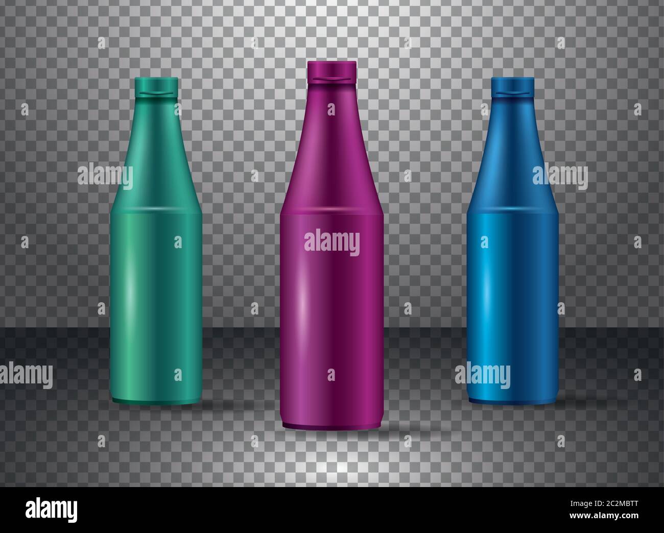 set of glass colors bottles products vector illustration design Stock ...