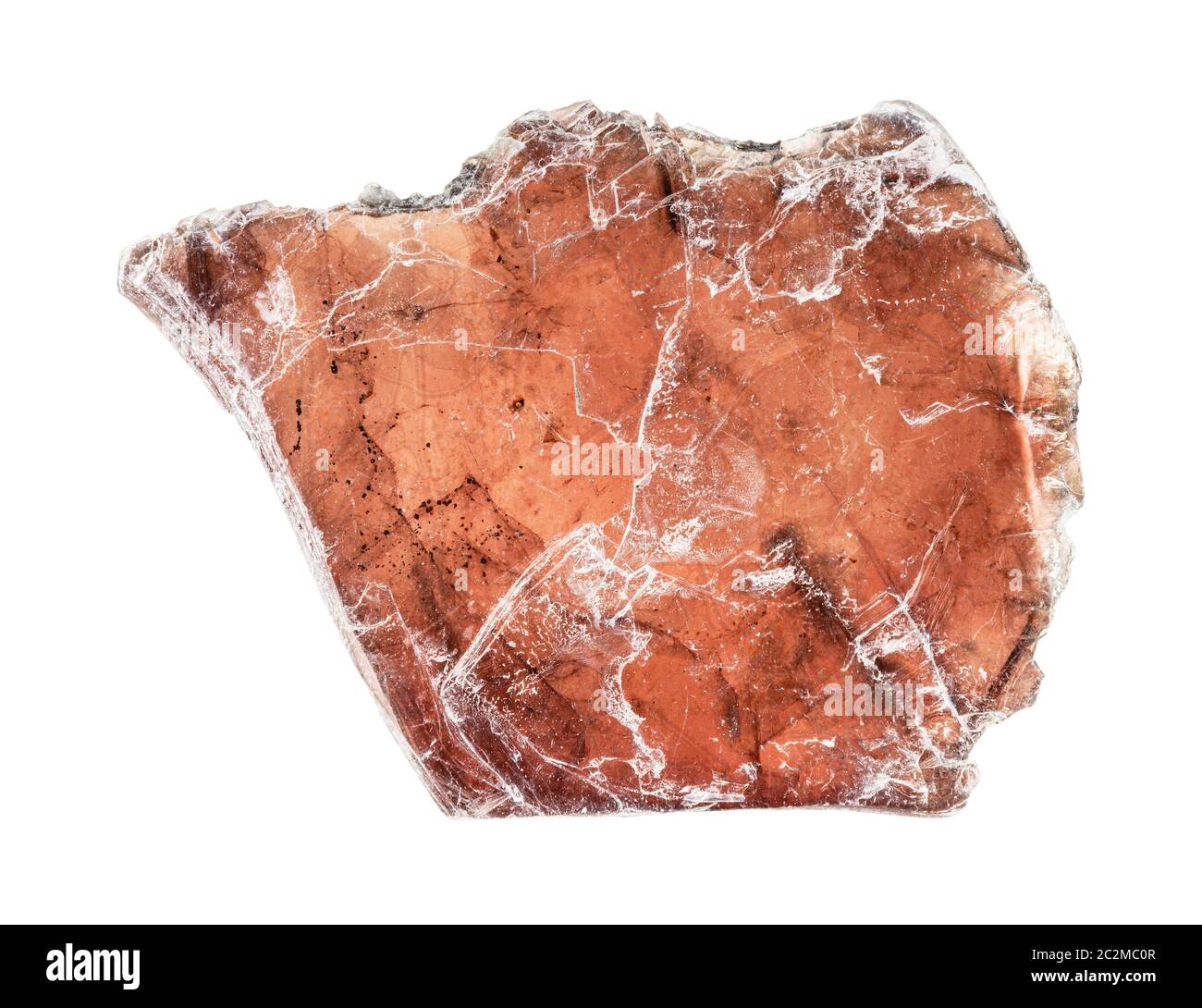 closeup of sample of natural mineral from geological collection - brown ...
