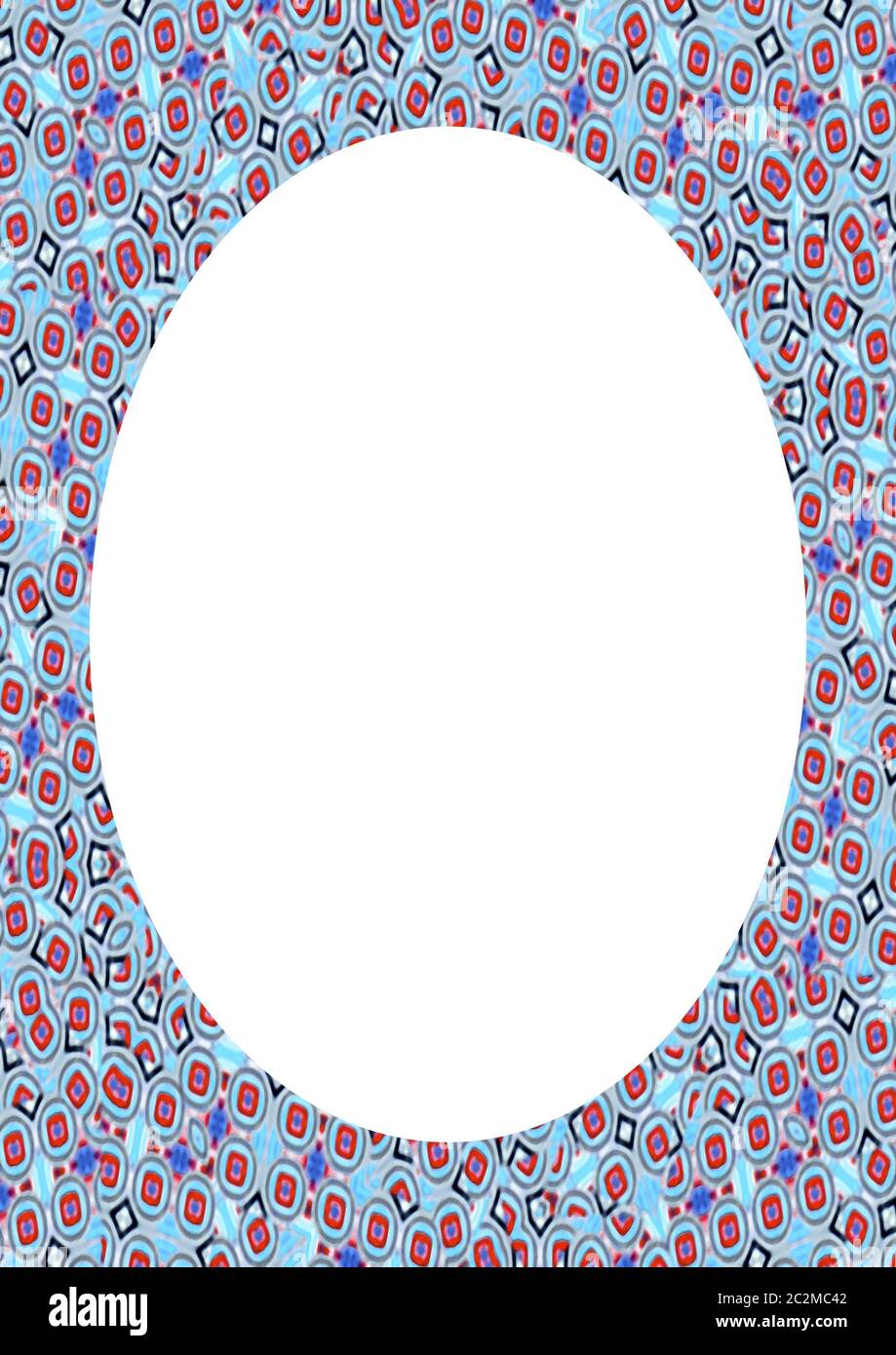 Circle Frame Background with Decorated Borders Stock Photo - Alamy