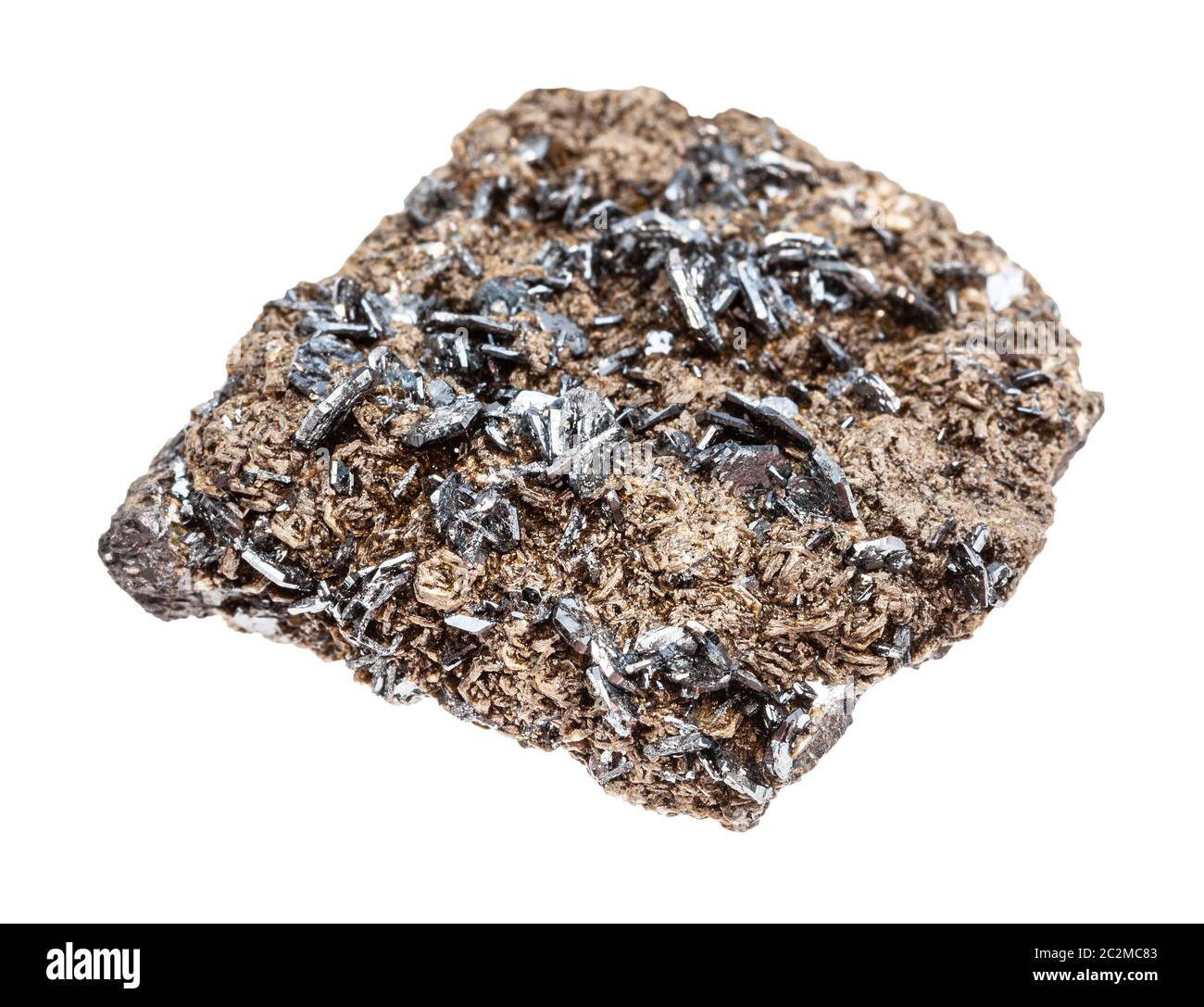 closeup of sample of natural mineral from geological collection - raw ...