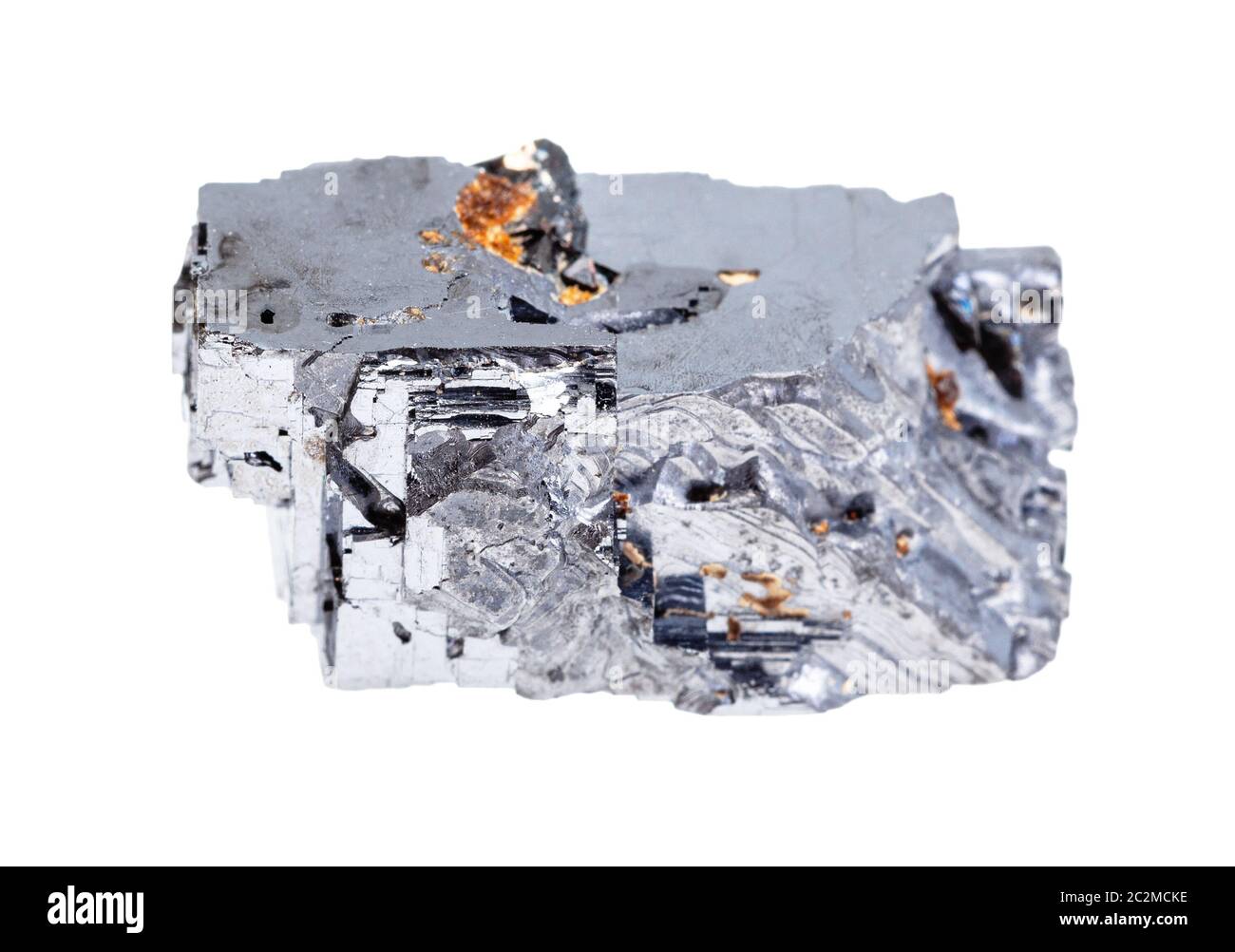 closeup of sample of natural mineral from geological collection ...