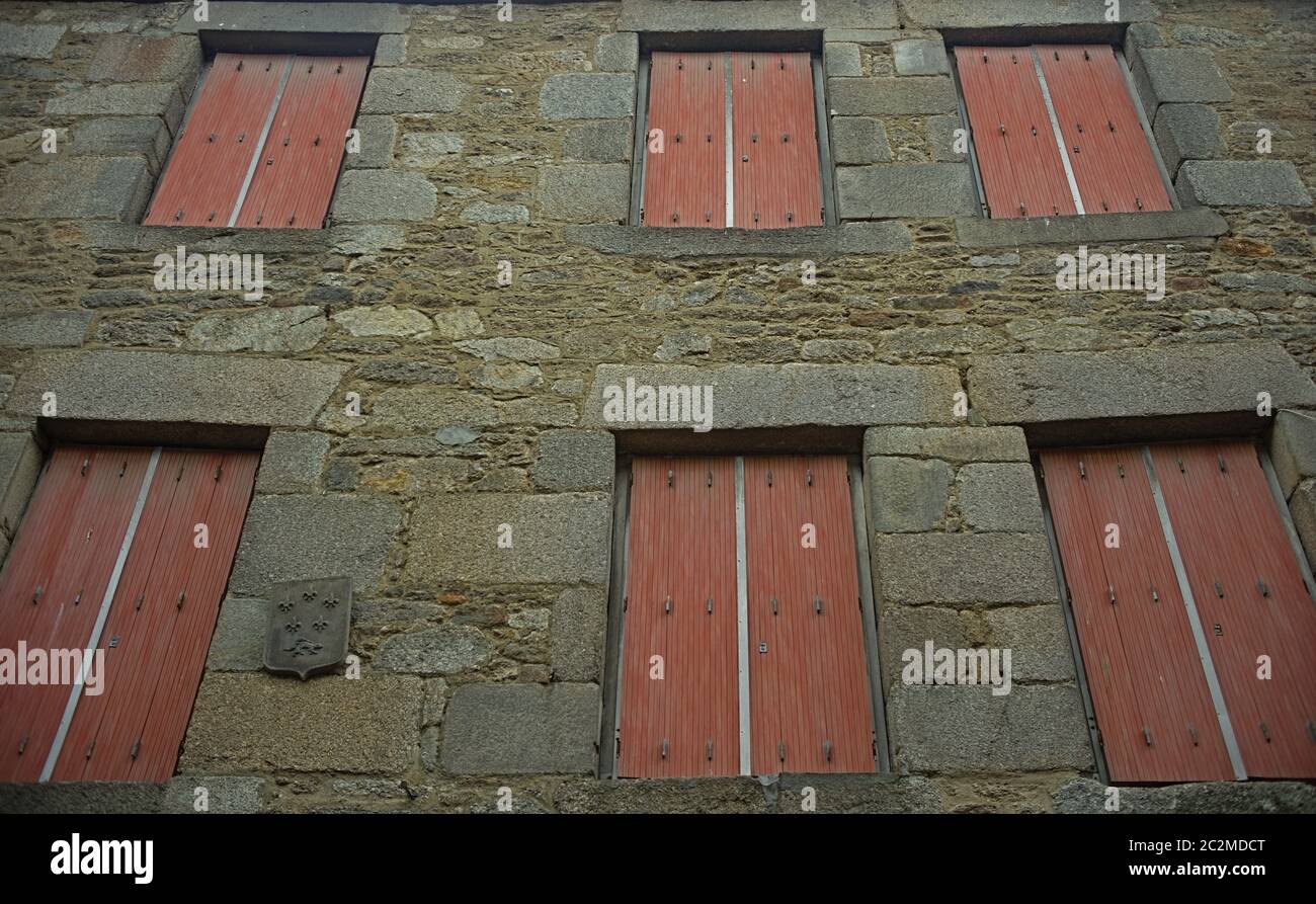 Traditional french stone building with many windows Stock Photo - Alamy