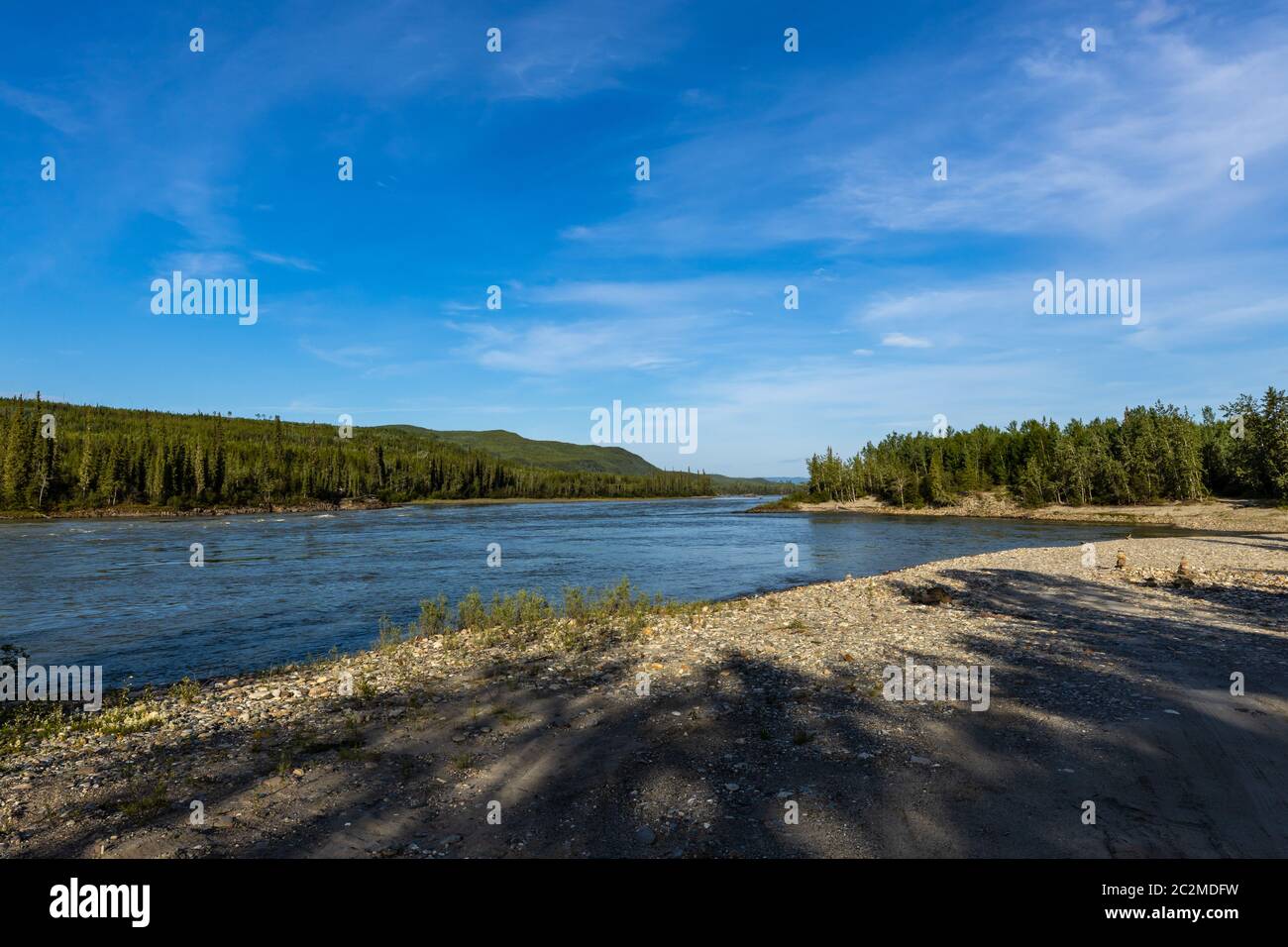 The Liard River along the Alaska Highway in Canada Stock Photo - Alamy