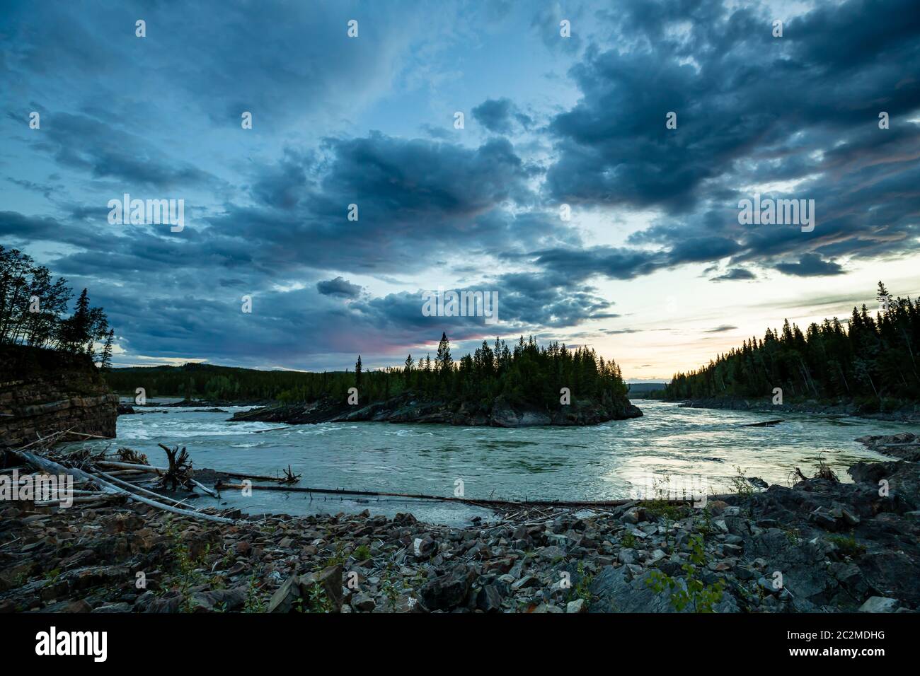 The Liard River along the Alaska Highway in Canada Stock Photo - Alamy