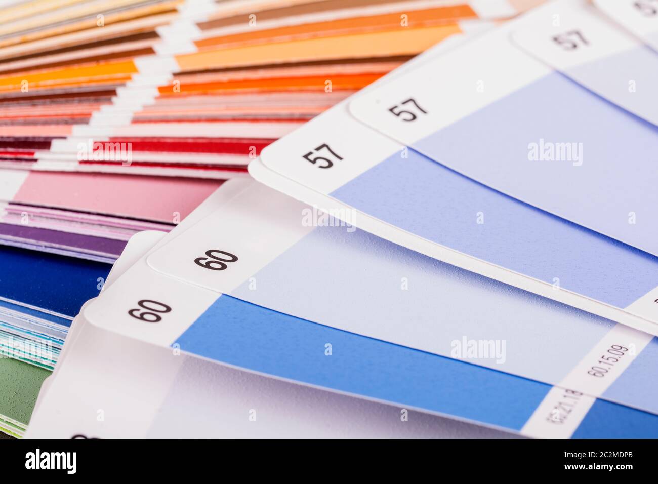 Rainbow colors on a cmyk table Stock Photo - Alamy