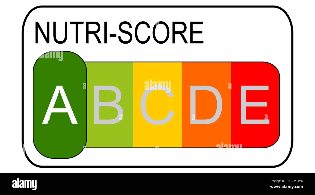 Nutri-Score Label A, 5-colour Nutrition Label â€“ illustration Stock ...