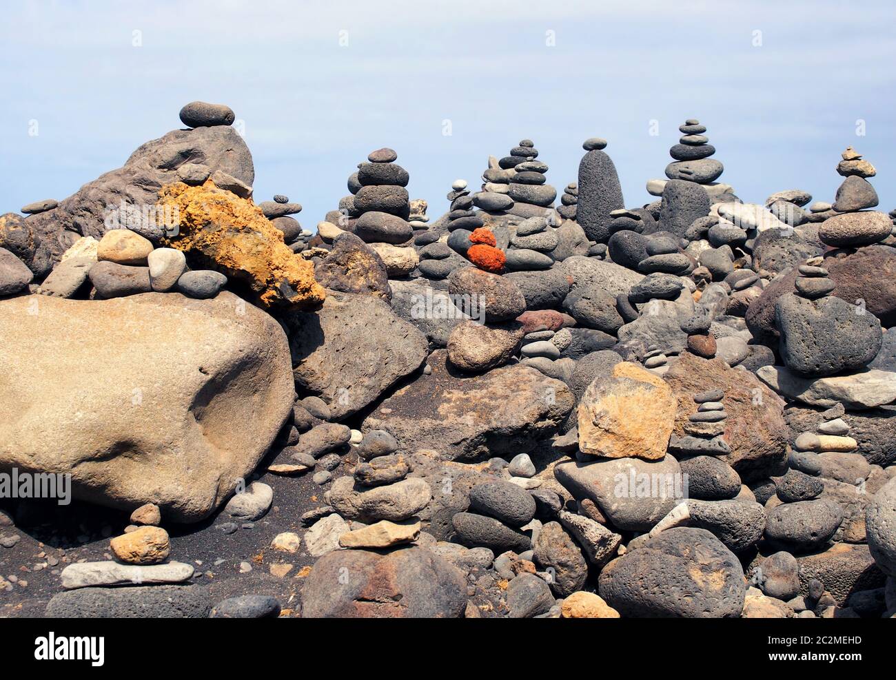 Stone towers on the beach hi-res stock photography and images - Alamy