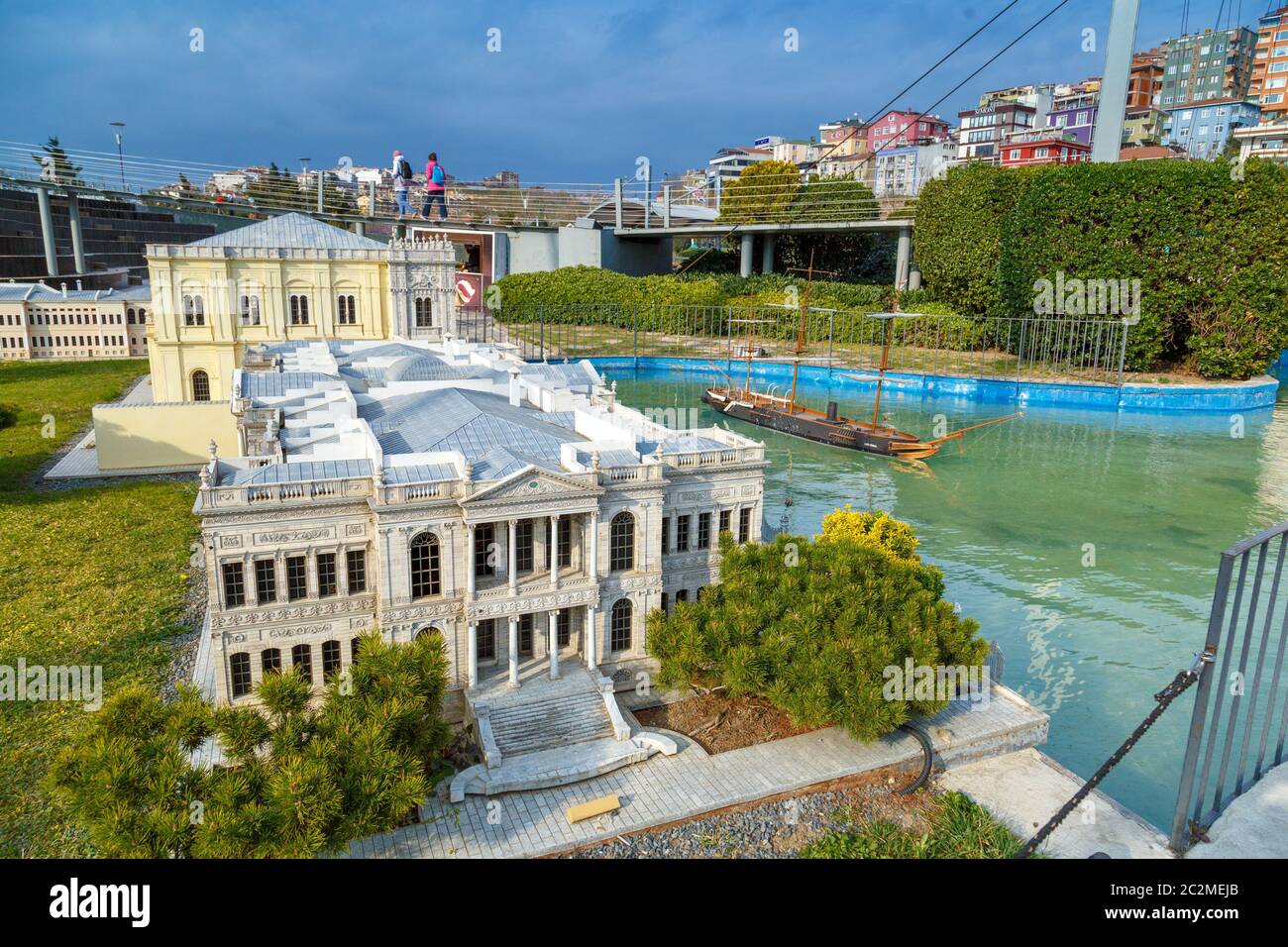 Istanbul, Turkey - March 23, 2019: Miniaturk is a miniature park at the ...