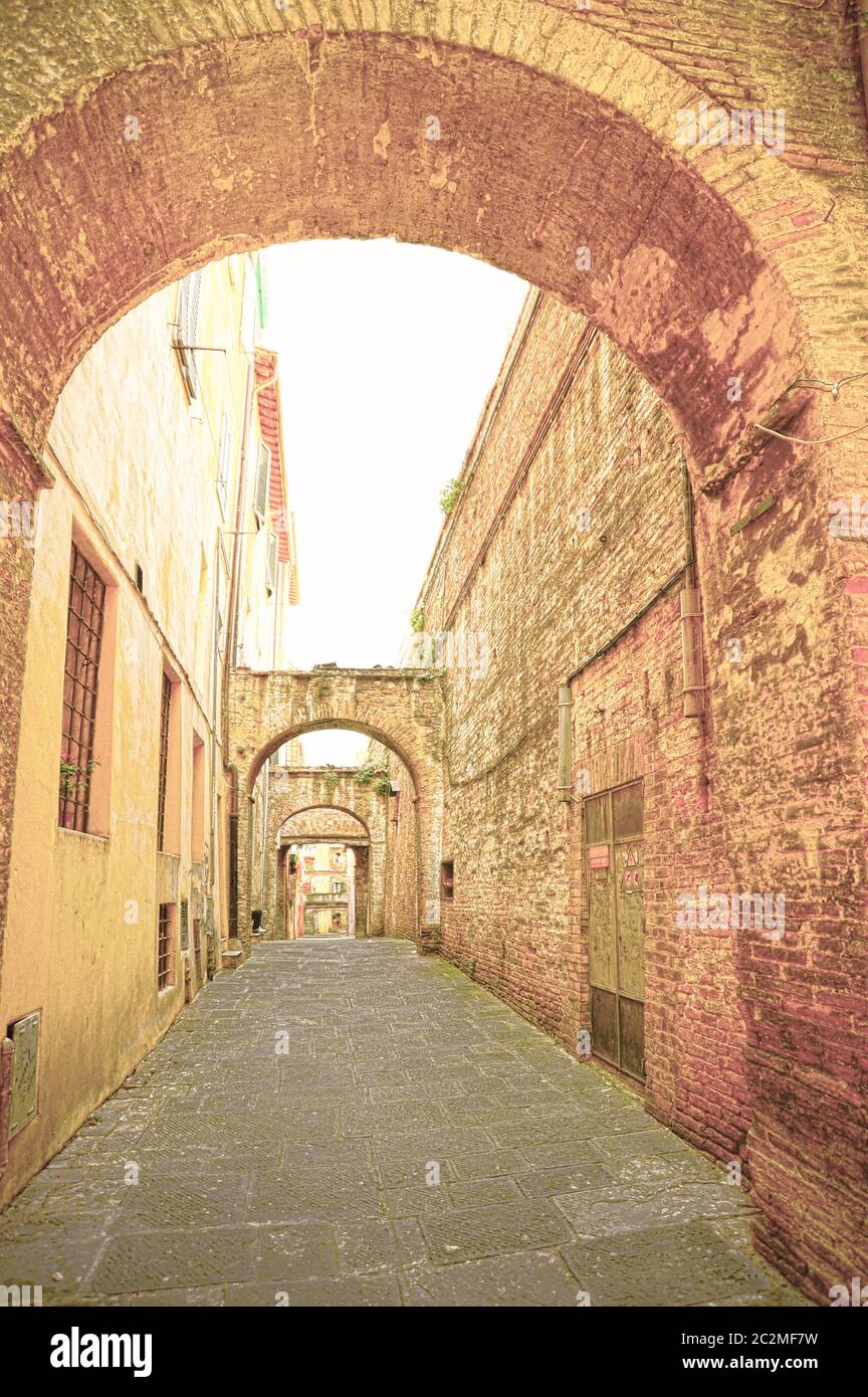 Architecture of medieval Italian city Stock Photo - Alamy