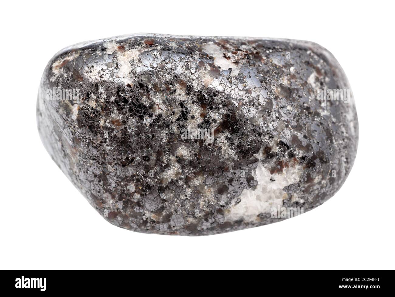 closeup of sample of natural mineral from geological collection ...