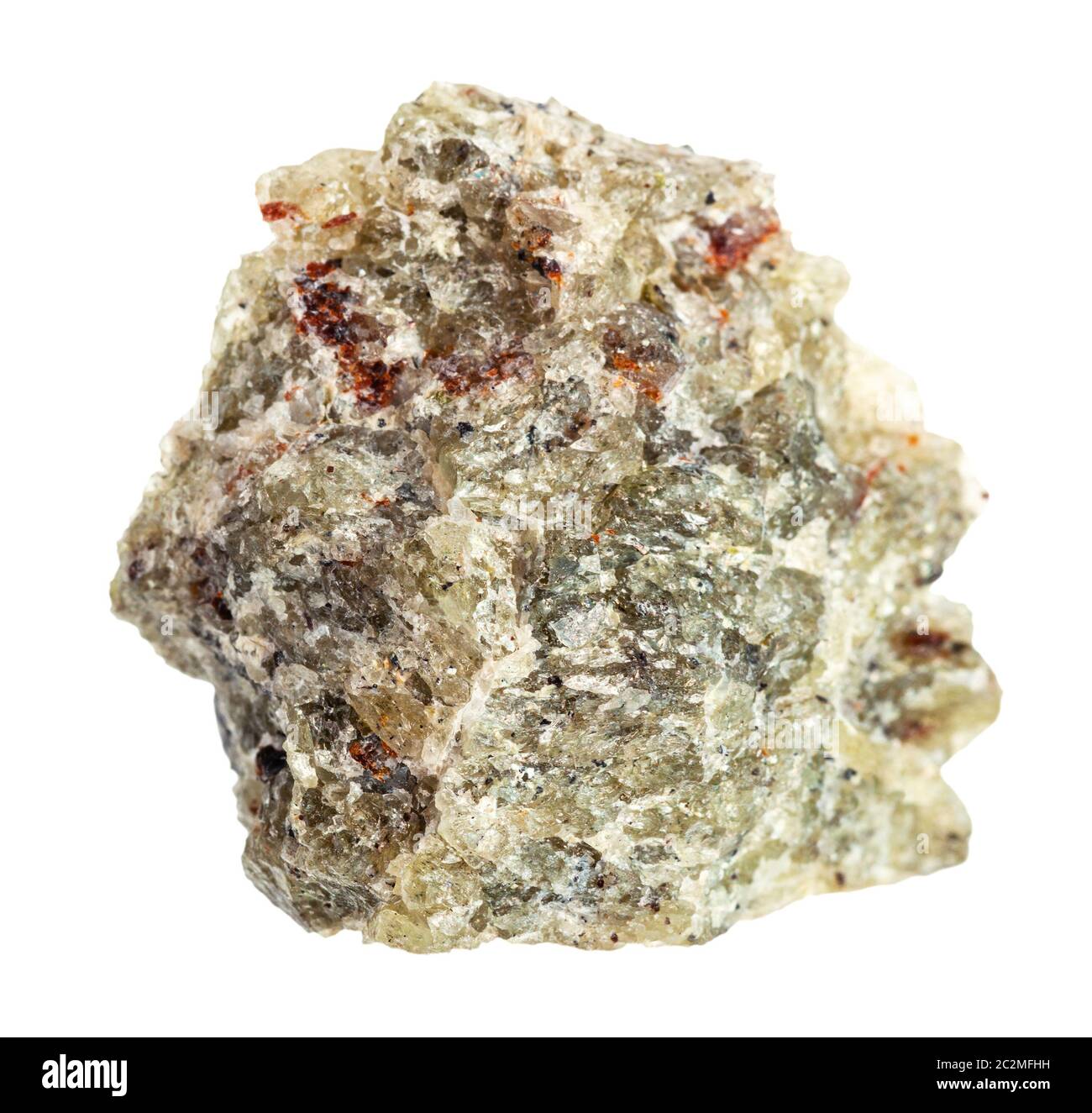 closeup of sample of natural mineral from geological collection - raw ...
