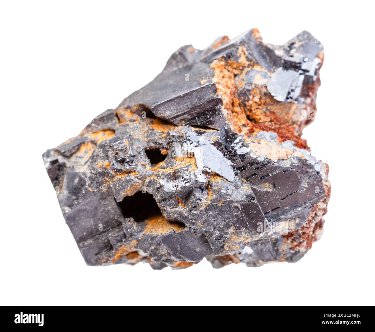 closeup of sample of natural mineral from geological collection - raw ...