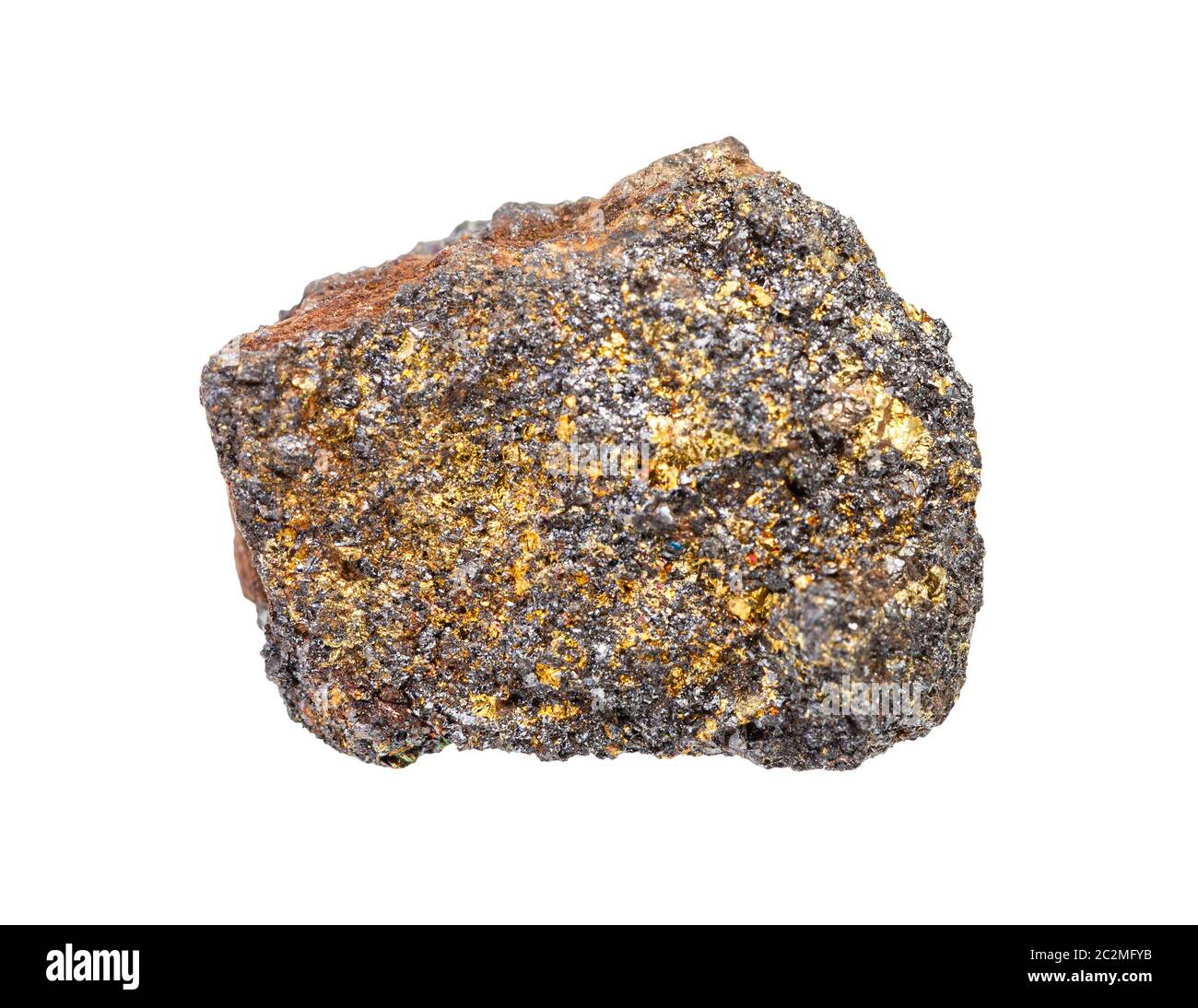 closeup of sample of natural mineral from geological collection ...