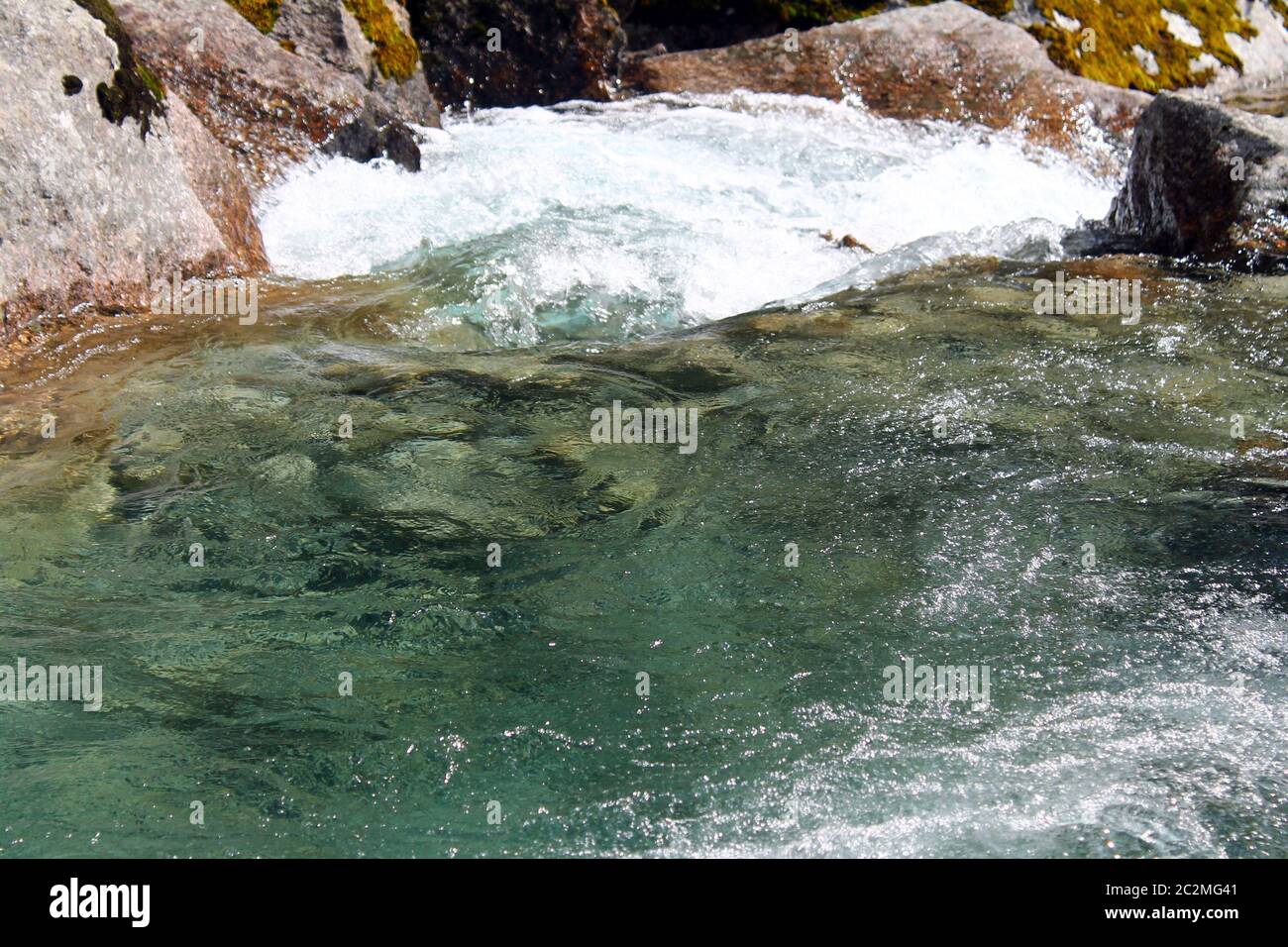 The flowing clear water Stock Photo - Alamy