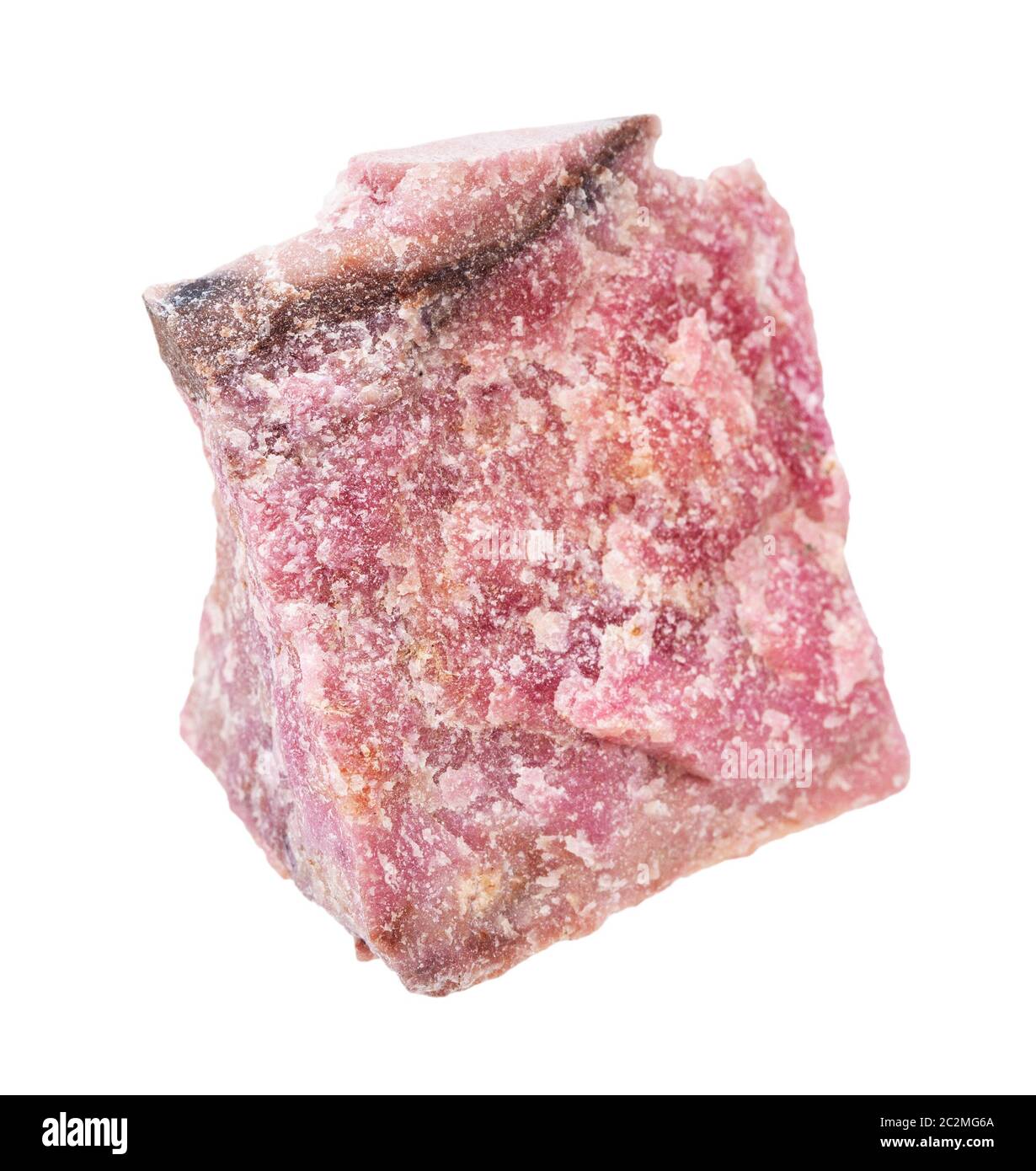 closeup of sample of natural mineral from geological collection - rough ...