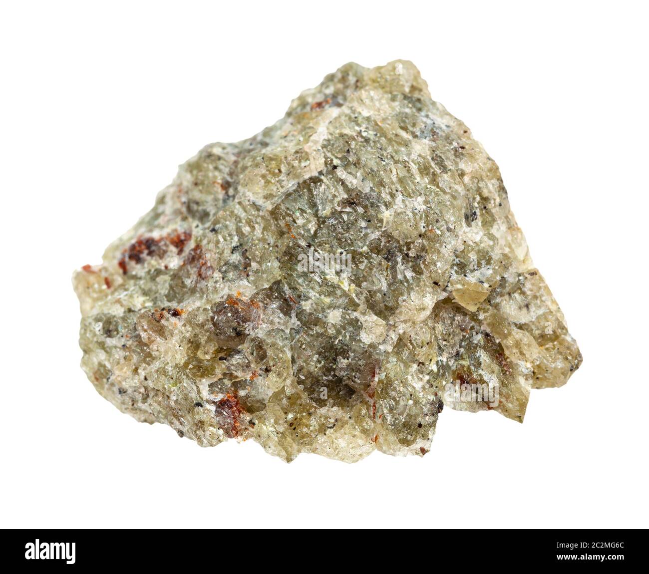 closeup of sample of natural mineral from geological collection - rough ...