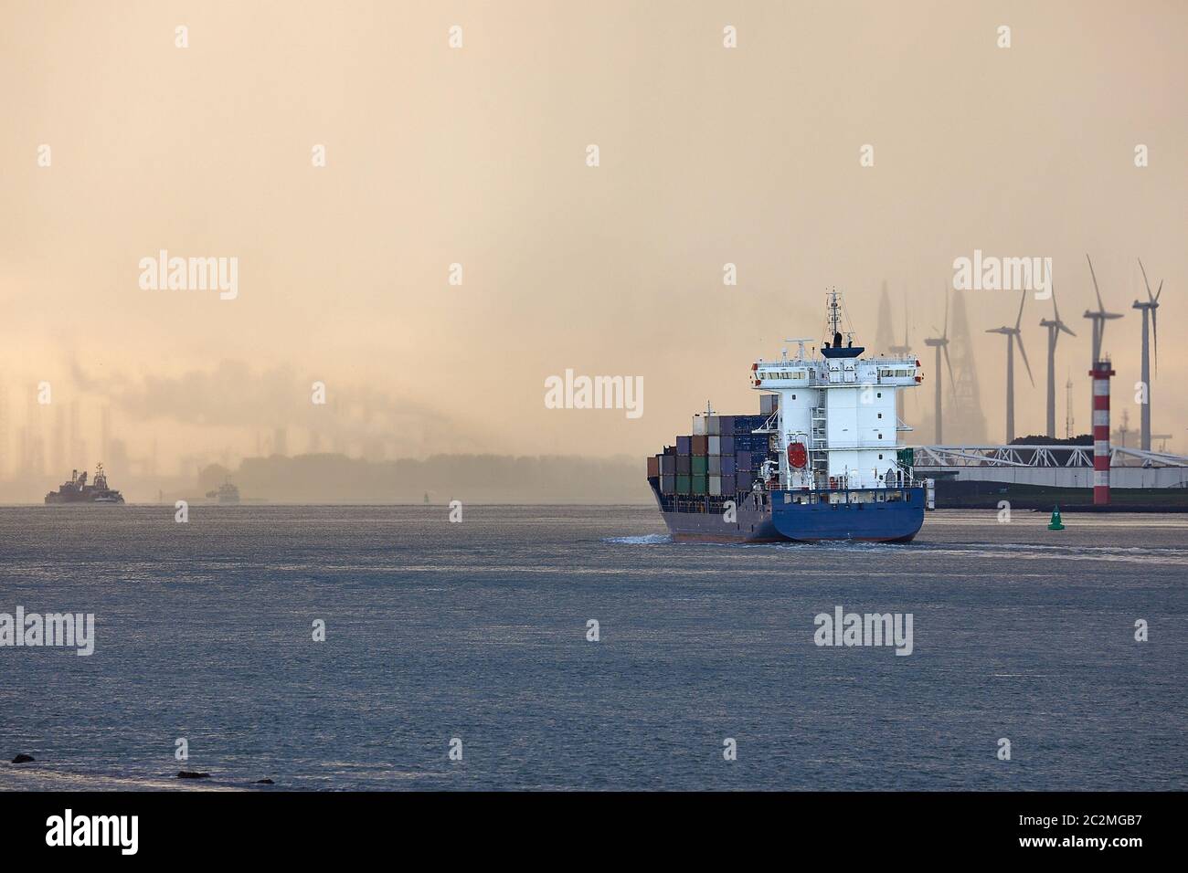 Boat waterway transport shipping dawn hi-res stock photography and ...