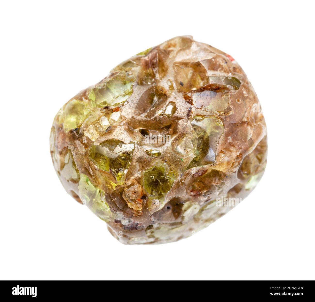 closeup of sample of natural mineral from geological collection ...