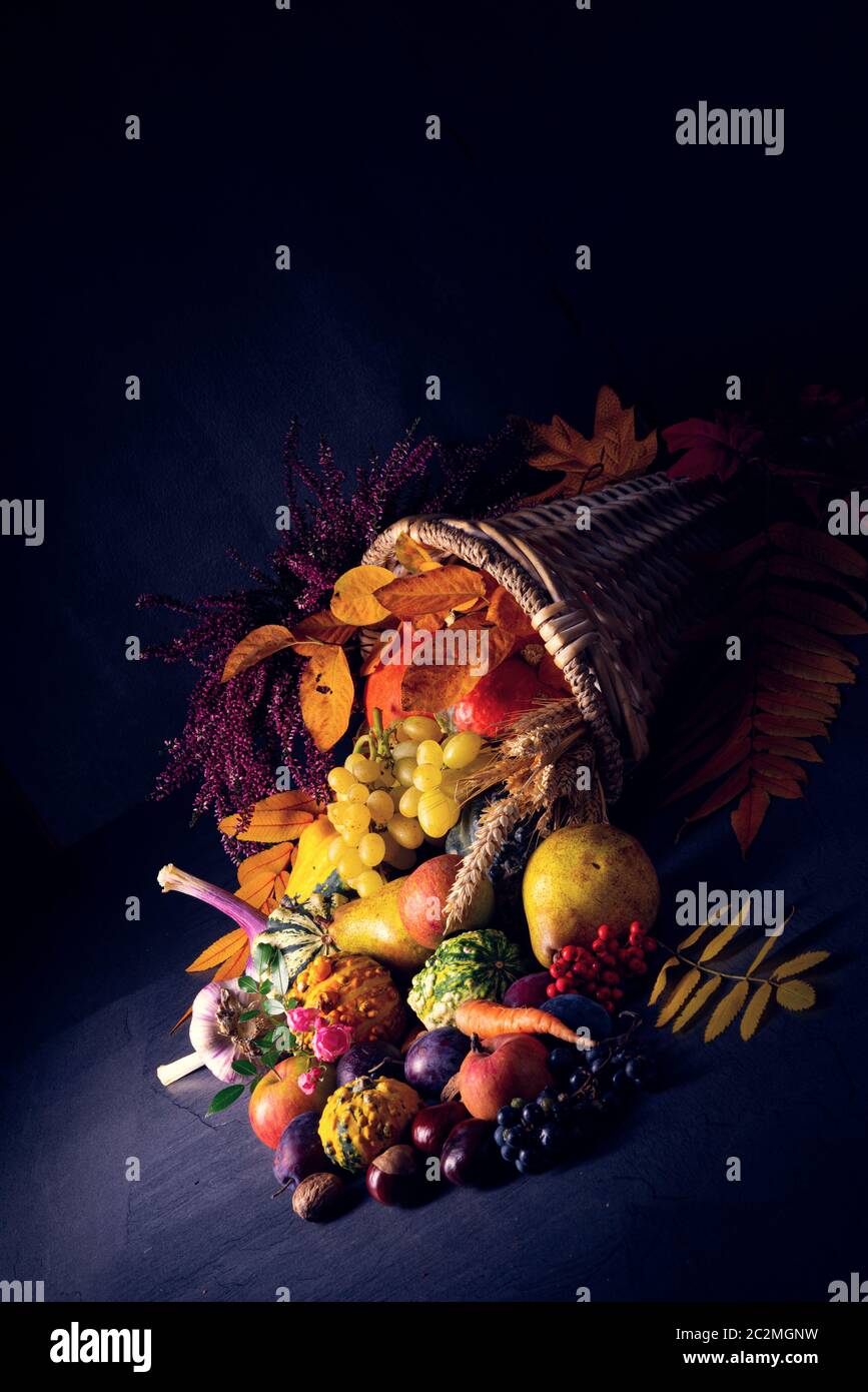 The beautiful and autumnal cornucopia Stock Photo - Alamy