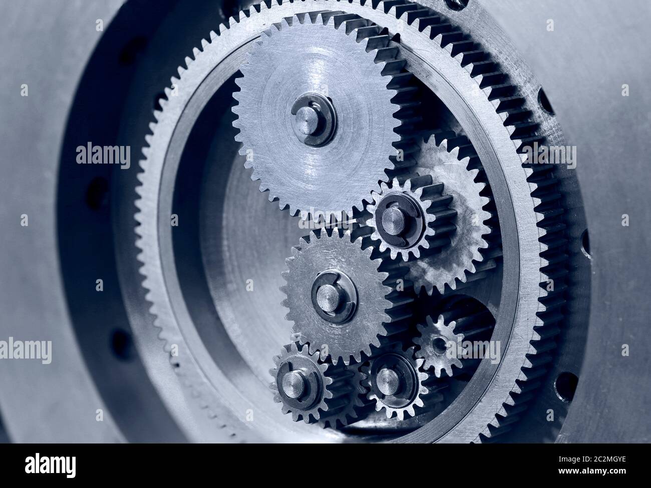 Gears of a locking mechanism Stock Photo - Alamy